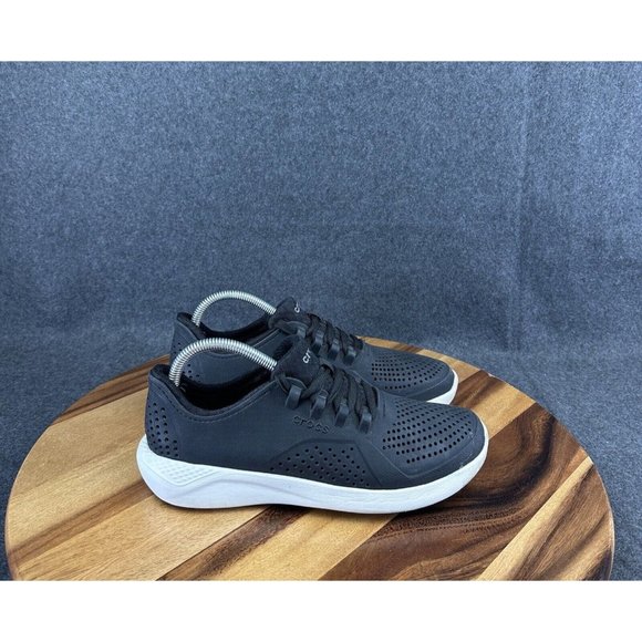 CROCS | Shoes | Crocs Literide Pacer Black Lace Up Casual Sneaker Shoes ...